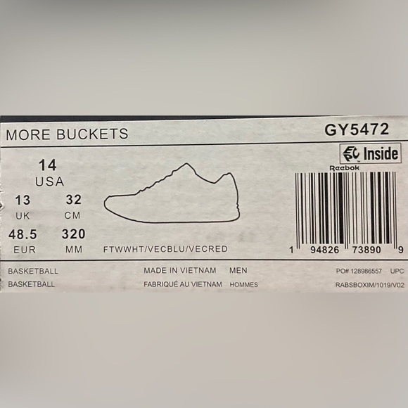 Reebok | Shoes | Reebok More Buckets Mens Basketball Shoes Gy5472 White ...